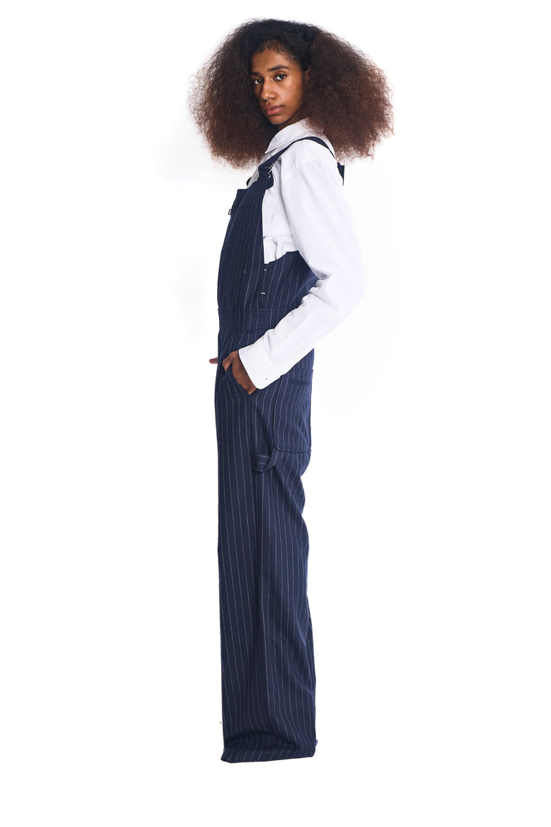 PINSTRIPED OVERALLS (W) – Romeo Hunte